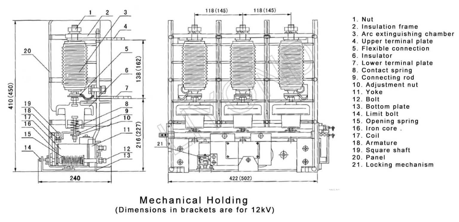 Wholesale JCZ5 3 Poles Medium voltage vacuum contactor- liyond