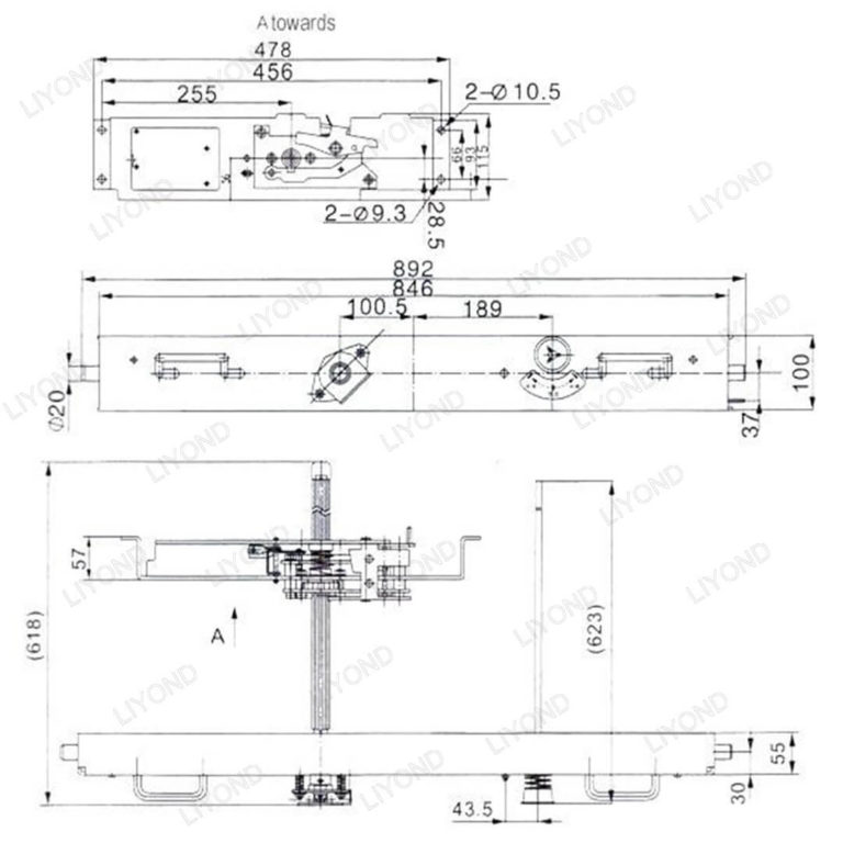 Switchgear Circuit Breaker Trolley 35kV 40.5kV Feed Mechanism