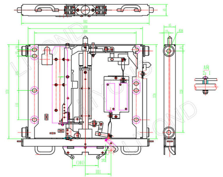 10kV VCB Chassis Truck for ABB VD4 Vacuum Circuit Breakers