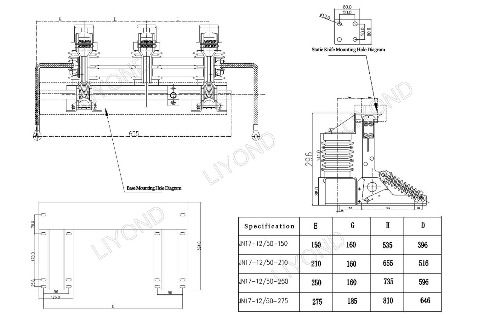 Wholesale High voltage earth switch/ground switch - liyond