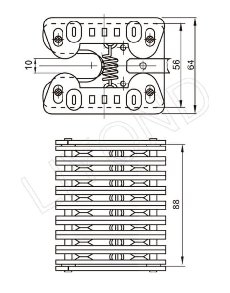 1600A Electrical Flat Contact With 32 Sheets