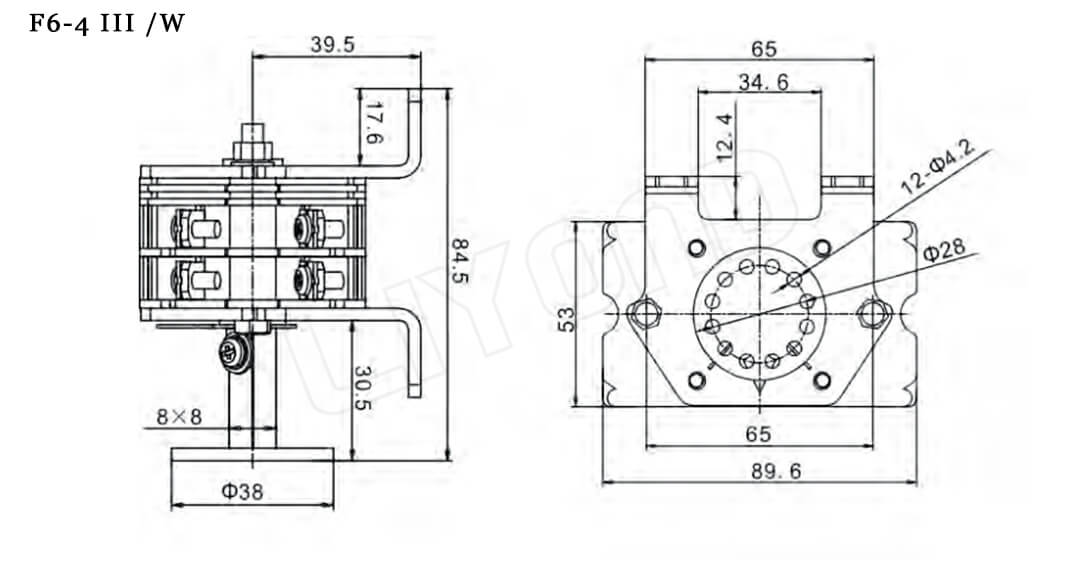 F6 Changeover Rotary Cam Switch For HV Operating Mechanism